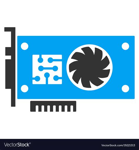 Gpu Accelerator Card Flat Icon Royalty Free Vector Image