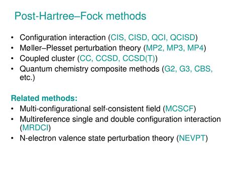 Ppt Electronic Structure Theories Ab Initio Dft And Software Powerpoint Presentation Id