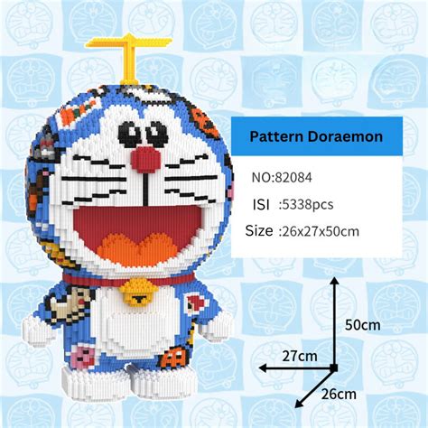 Nano Block Toy Doraemon Pattern Big Bricks Educational Building Blocks Toy 3d Cute Animation