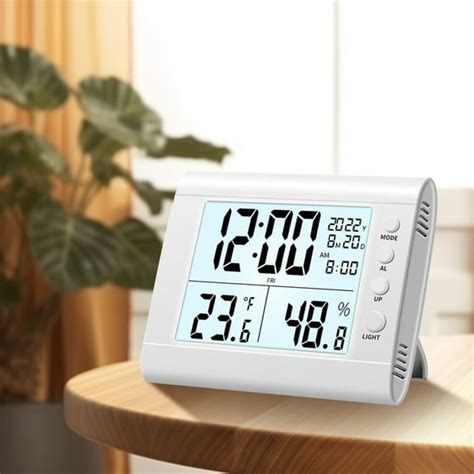 Oxodoi Digital Electronic Clock Led Display Stereo Digital Display Snooze Alarm Clock 12 24h