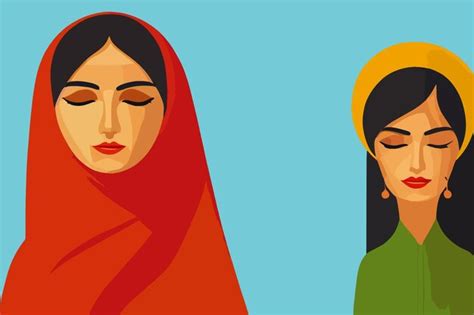 Muslimische Frauen Die Hijabs Tragen Kämpfen Für Die Freiheit Von