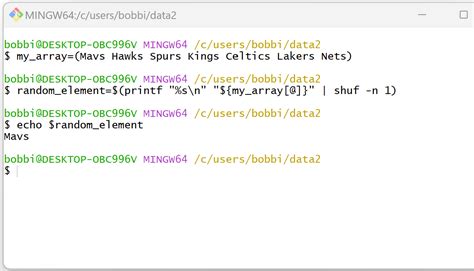 Bash How To Select Random Element From An Array Collecting Wisdom