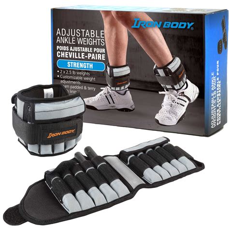 Deluxe Adjustable Ankle Weights Available In 5 Lb 2 X 25 Lb Or 1