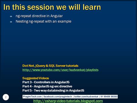 sql server and c video tutorial angularjs ng repeat directive