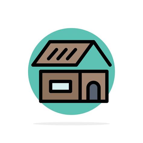 Building Build Construction Home Abstract Circle Background Flat Color Icon 17993643 Vector Art