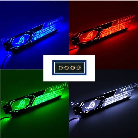 Customizable Vga Support Rgb Metal Graphics Card Stand Faith Lamp Light Pollution Gpu Bracket
