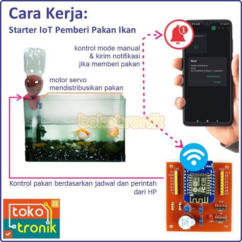 Jual Pakan Ikan Otomatis Dg Internet Of Things Esp8266 Starter Iot Pemberi Pakan Ikan Shopee