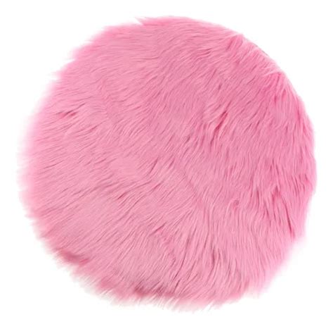 Almofada De Pele De Carneiro Artificial Rosa Choque 40 Cm Frete Grátis