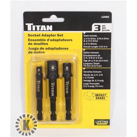 New 3pc Socket Adapter Set