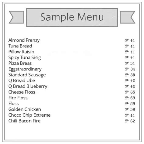 Bread Talk Menu Menu For Bread Talk Cebu Business Park Cebu City Zomato Philippines