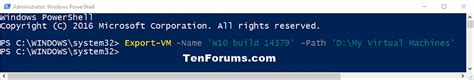 Export Hyper V Virtual Machine In Windows Tutorials