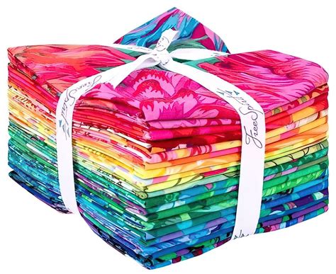 Free Spirit Classics Plus Rainbow Kaffe Fassett Fat Quarter Bundle 20