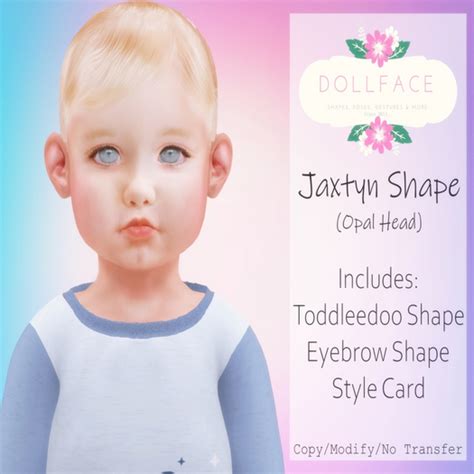 Second Life Marketplace Dollface Jaxtyn Shape Opal Head