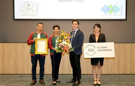 Osotspa Is First To Receive Iso 20400 Sustainable Procurement