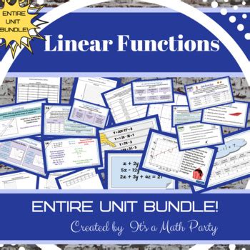 Linear Functions ENTIRE UNIT BUNDLE By It S A Math Party TpT
