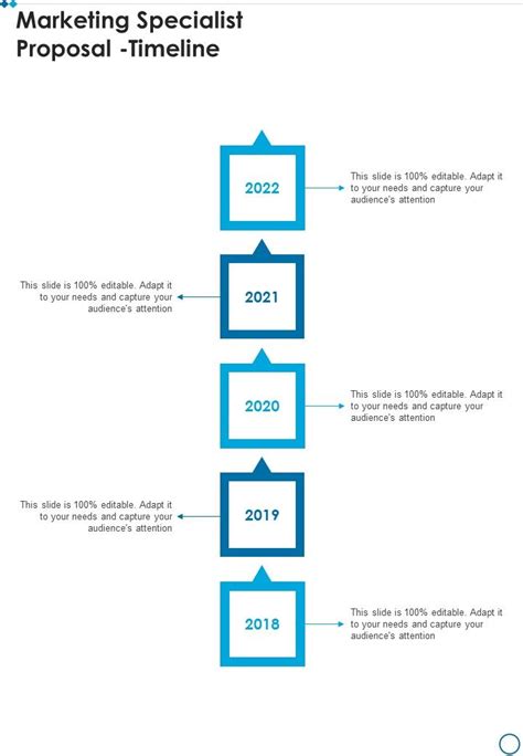 Marketing Specialist Proposal Timeline One Pager Sample Example Document