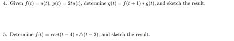 solved 4 given f t u t g t 2tu t determine q t