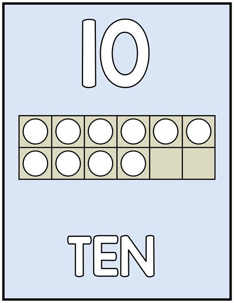 Printable Modern Calm Colors Classroom Number Posters Wall Display