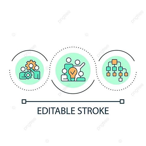 Build Productive Team Loop Concept Icon Planning Skill Line Vector Planning Skill Line PNG