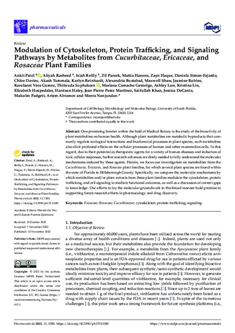 Pdf Modulation Of Cytoskeleton Protein Trafficking And Signaling