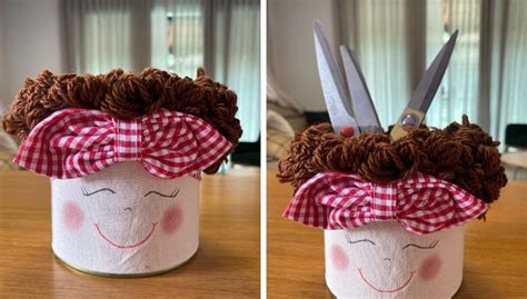 Lata Decorada Boneca Na Lata