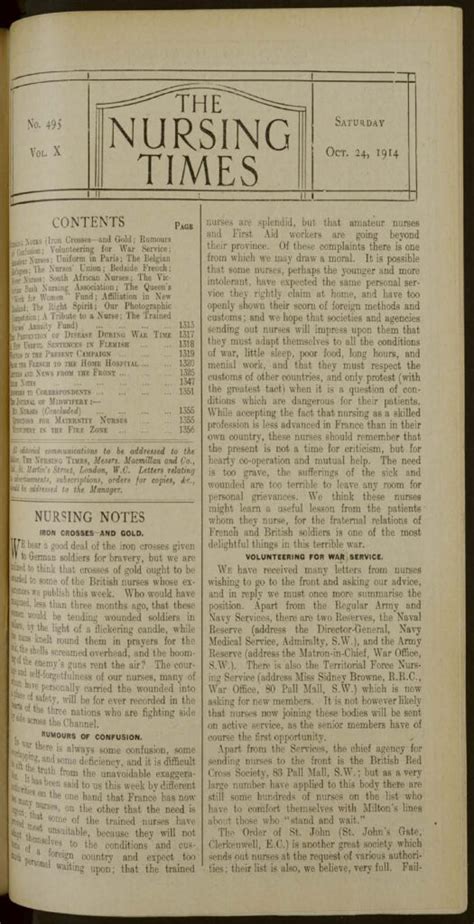 Issue 495 1914 10 24 Nursing Times