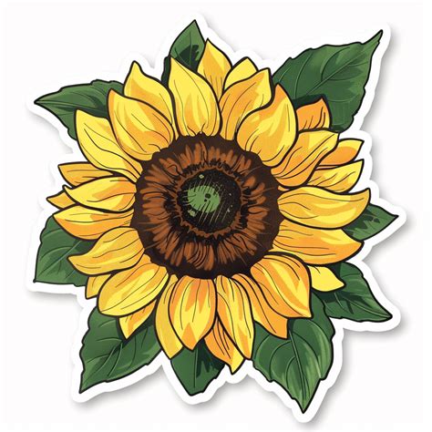 Sunflower Sticker Diy Sunflower Crafts