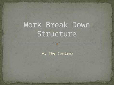 Pptx Work Break Down Structure Dokumentips
