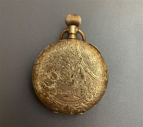 Antique Detailed Rare Elgin Gold Pocket Watch Etsy