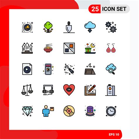 25 User Interface Filled Line Flat Color Pack Of Modern Signs And Symbols Of Business Download