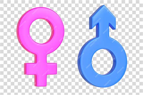 Premium Psd Male And Female Symbols Isolated On White Background