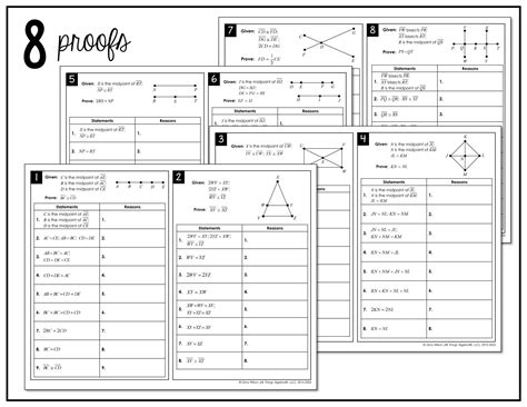 Segment Proofs Peel And Stick Activity All Things Algebra®