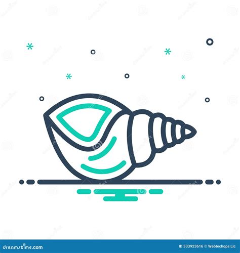 Sea Shell Conch Hand Drawn Sketch Style Illustration Best For Summer