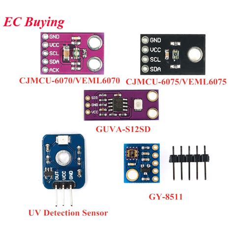 Uv Detection Sensor Module Veml6075 Veml6070 Uva Uvb S12sd Gy 8511