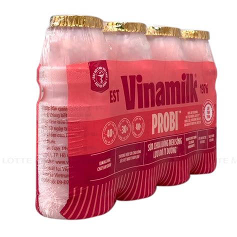 Sữa Chua Uống Probi Ít Đường Vị Lựu Đỏ Lốc 4 Chai 130ml