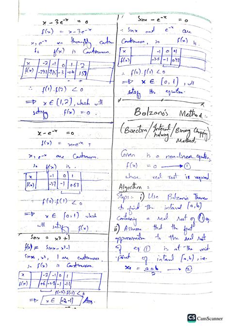 Solution Numerical Methods Bolzanos Method Regula Falsi Method And
