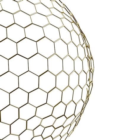 Premium Photo A Black 3d Hexagonal Spherical Mesh Shape