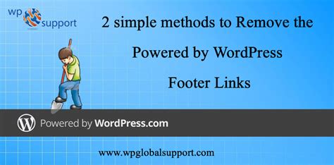 How To Get Rid Of Remove Powered By WordPress Footer