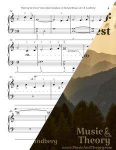 Alpine Symphony Entering The Forest Piano Sheet Music Musicandtheory