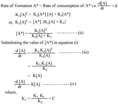 Collision Theory Of Unimolecular Reaction Lindemanns Theory Chemistry Notes