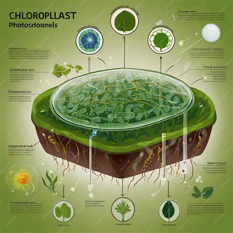 Chloroplast Photosynthesis Infographic Elements Chloroplast Organelles