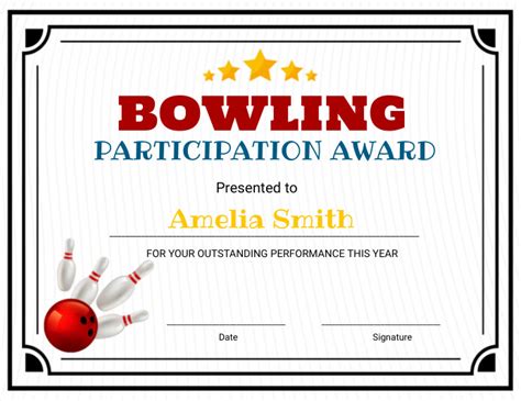 Free Printable Bowling Award Certificates Templates At Evie Hargreaves Blog