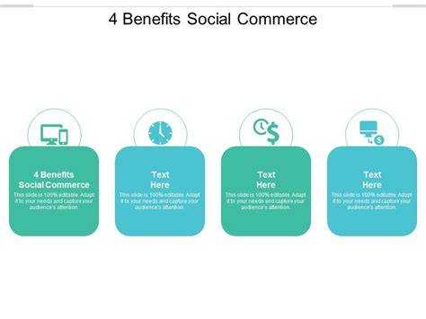 4 Benefits Social Commerce Ppt Powerpoint Presentation Portfolio Layout Ideas Cpb Powerpoint