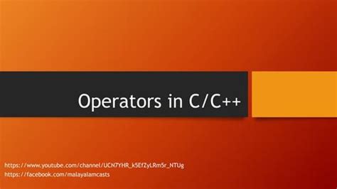Operators In C Ppt