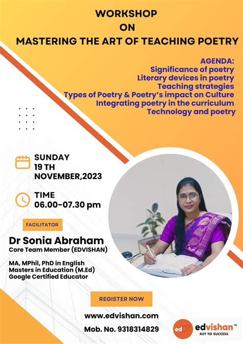 Edvishan On Linkedin Edvishan Workshop Teachingpoetry Education Professionaldevelopment