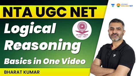 Logical Reasoning Basics In One Video Nta Ugc Net Bharat Kumar