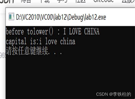tolower转换示例 csdn博客