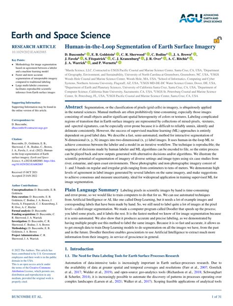 Pdf Human‐in‐the‐loop Segmentation Of Earth Surface Imagery