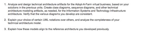 solved analyze and design technical architecture artifacts