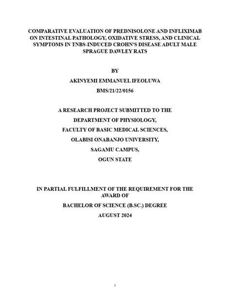 Akinyemi Emmanuel Ifeoluwa Real New Pdf Inflammatory Bowel Disease